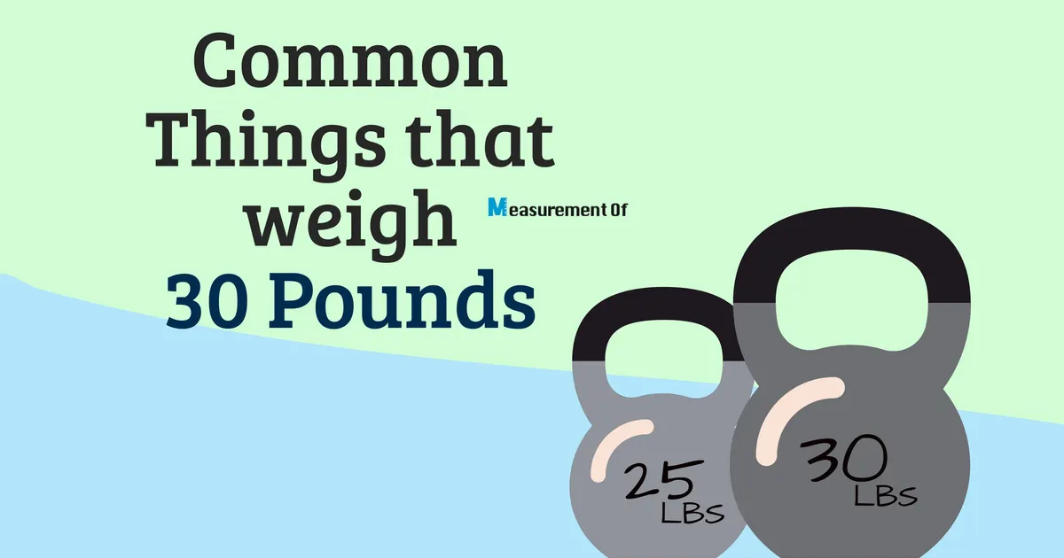 10 Common Things That Weigh 30 Pounds